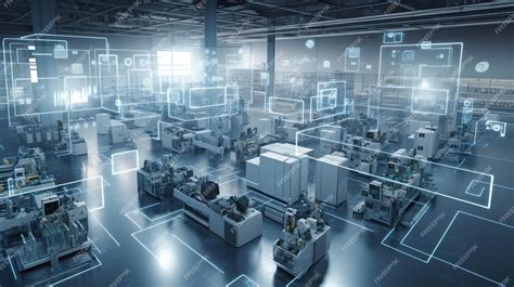 Premium Photo Production Line Plant Manufacture Generative Ai