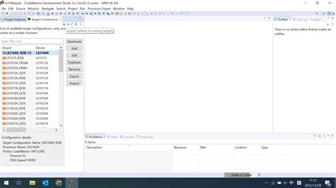 examine memory and registers of lx2160a using codewarrior tap not