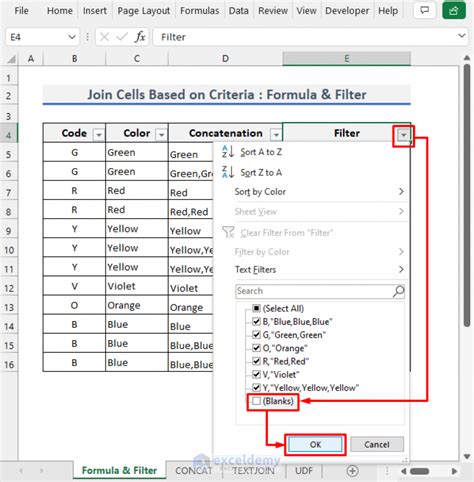 Concatenate Multiple Cells Based On Criteria In Excel 4 Methods