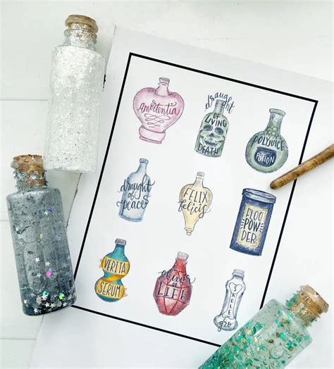 Printable Harry Potter Potion Labels Pineapple Paper Co Harry