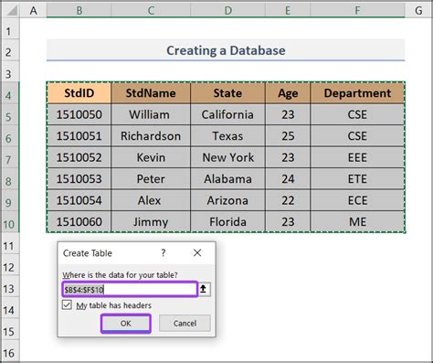 How To Create A Database In Excel ExcelDemy