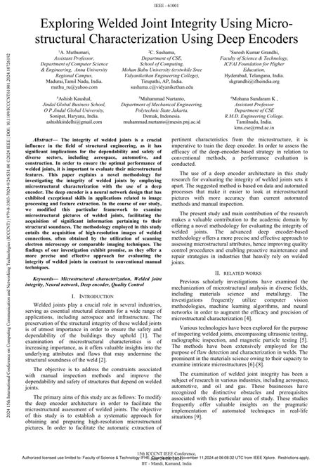 Pdf Exploring Welded Joint Integrity Using Microstructural