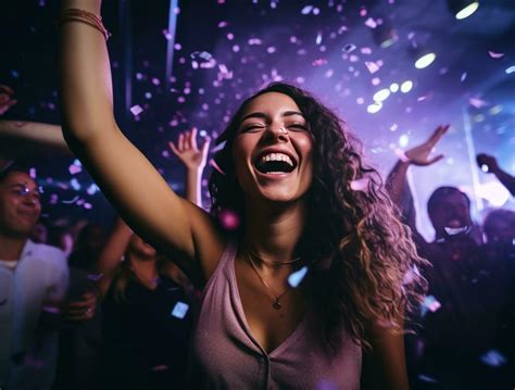 Ai Generated A Young Girls Dancing In A Club Or Nightclub 35717249