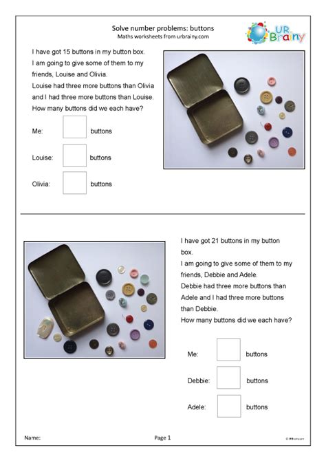solve number problems buttons reasoning problem solving by