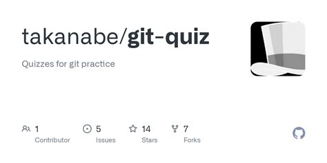 GitHub Takanabe Git Quiz Quizzes For Git Practice