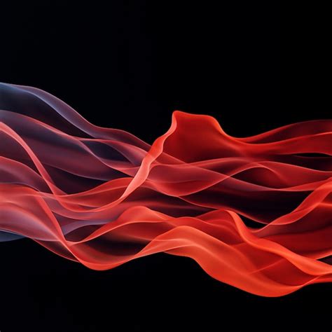 Dynamic Waves Of Red And Burgundy A Visual Representation Of Movement And Depth In Abstract Art