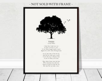 JOYCE KILMER TREES Poem Nature Lover Gift Idea I Think Etsy Canada