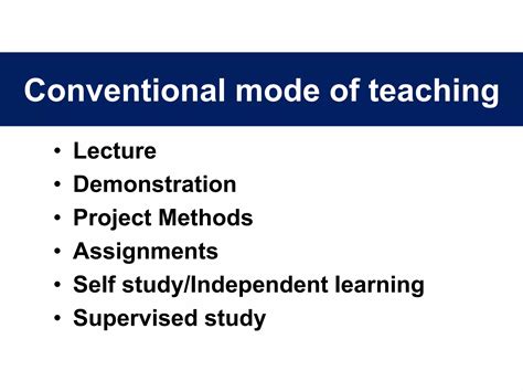 Conventional Non Conventional And Innovative Mode Of Teaching Pptx