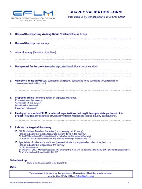 Validation Form Eflm Survey Pdf Validation Form Eflm Survey Pdf