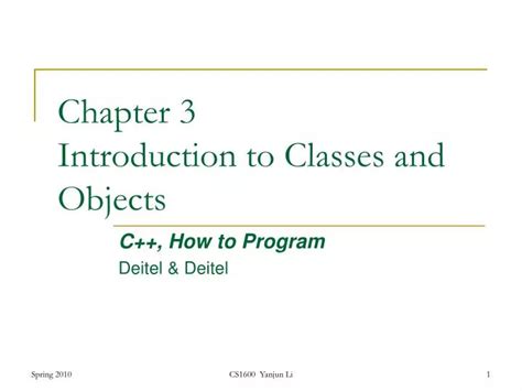 Ppt Chapter 3 Introduction To Classes And Objects Powerpoint Presentation Id674042