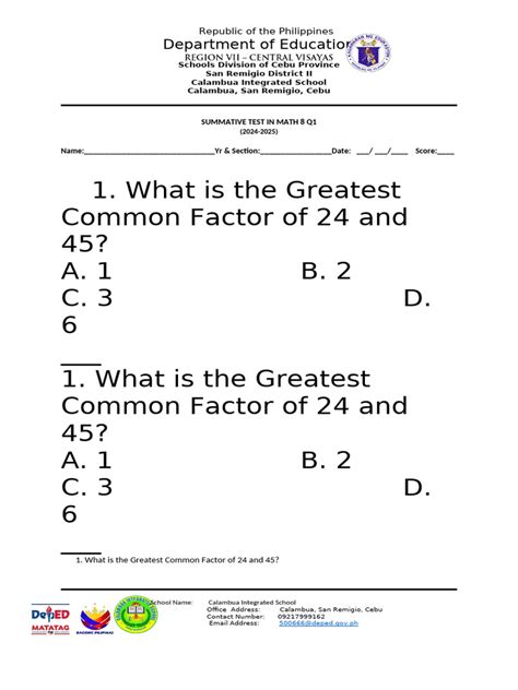 first summative test pdf