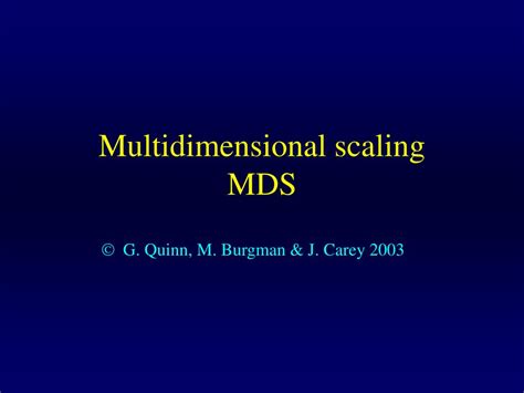 Ppt Multidimensional Scaling Mds Powerpoint Presentation Free Download Id4651915