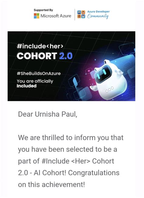 Urnisha Paul On Linkedin Include Shebuildsonazure Azuredeveloper Microsoftazure 13 Comments