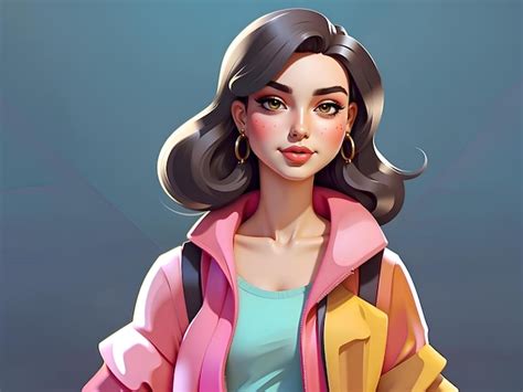 premium photo default fashion girls cartoon style