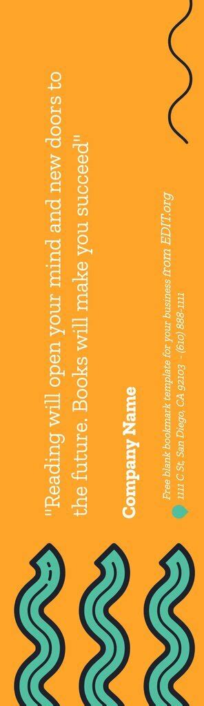 Free Bookmark Templates Online