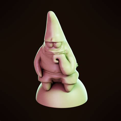 Stl File Patrick Star As The Thinker Spongebob Squarepants・3d Printable Model To Download・cults
