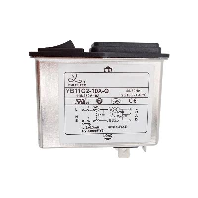 EMI Filter Connector Switch AC Socket Switch In IEC Inlet Plug In Low Pass EMI Filter With