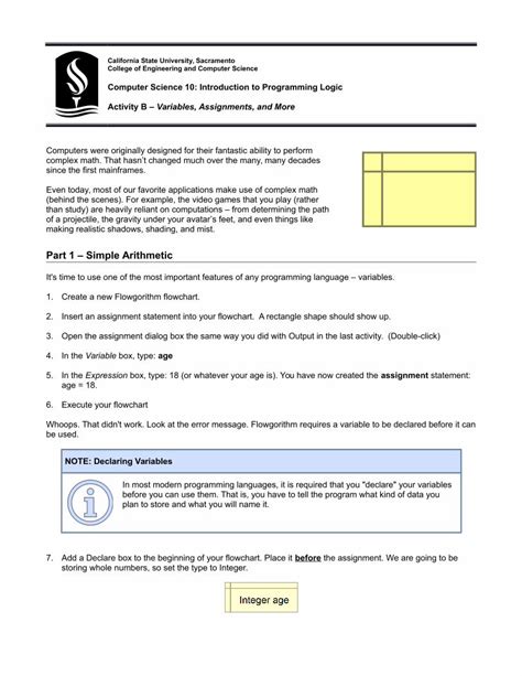 Pdf Computer Science 10 Introduction To Programming Logic Athena