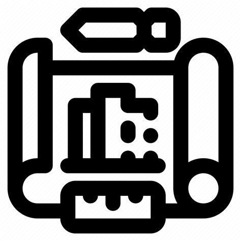 Building Blueprint Architecture Construction Sketch Drawing Plan Icon Download On Iconfinder