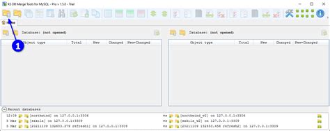 Compare Mysql Schemas Summary View Ks Db Merge Tools For Mysql