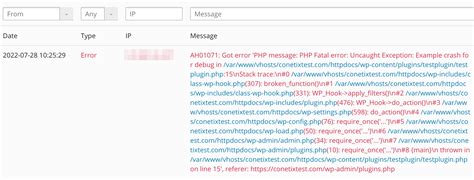 reading website error logs in plesk conetix