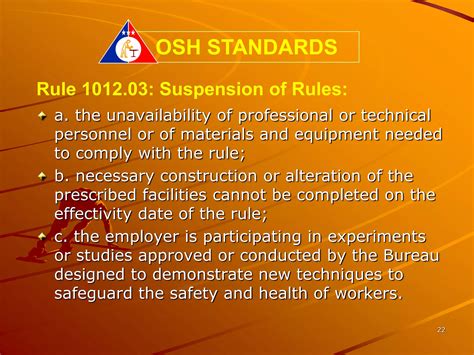 Philippine Osh Standards Rev 2012ppt
