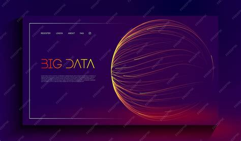 Premium Vector Abstract Purple Big Data Visualisation On Dark Blue