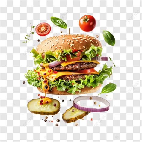 투명 배경에 고립 된 햄버거 함부르크 샌드위치 버거 Png 일러스트 및 이미지 에 대한 무료 다운로드 Pngtree