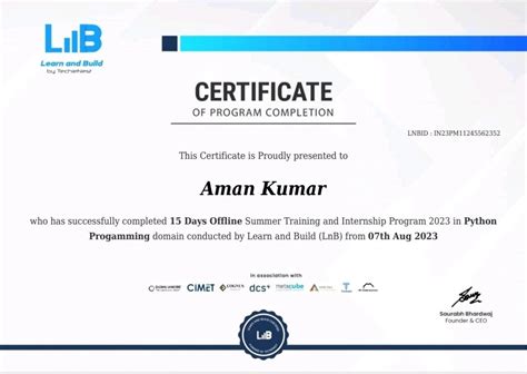 Aman Kumar On Linkedin Hey Guys I Completed Python Programming Certificate Of Program