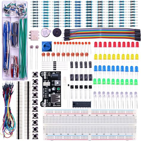 Elegoo Upgraded Electronics Fun Kit W Power Supply Module Jumper Wire Precision
