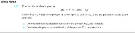 Solved Consider The Stochastic Process Xt Wt Awt