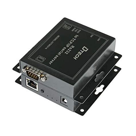 Dtech 1 Port Serial To Ethernet Converter Adapter Rs232 To Tcp Ip Device Server Supports Dhcp