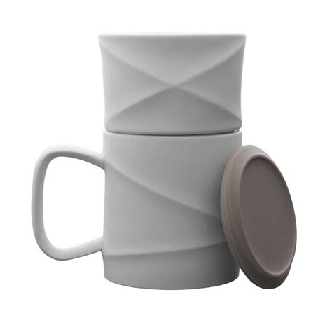 Wave Series Coffee Mug Comes With A Coffee Filter Cone All Handmade