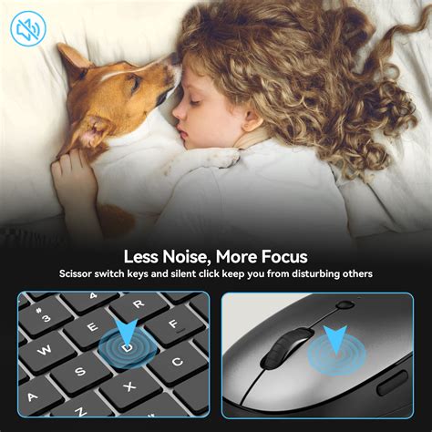 Ausdom Wireless Keyboard And Mouse Combo 2 4ghz Cordless Quiet Keyboa