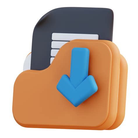 3d illustration of file management folder download 21017649 png