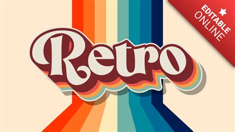Retro 70s Text Effect Font Generator