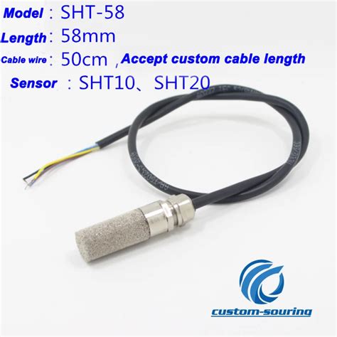 Free Ship Pc Double Waterproof Temperature And Humidity Sensor SHT Sensor Probe SHT Soil