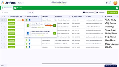 How To Download A Jotform Sign Document In Jotform Tables