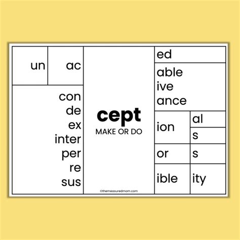 Free Word Matrix Activities The Measured Mom