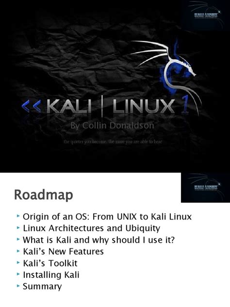 kali linux slides pdf linux linux distribution