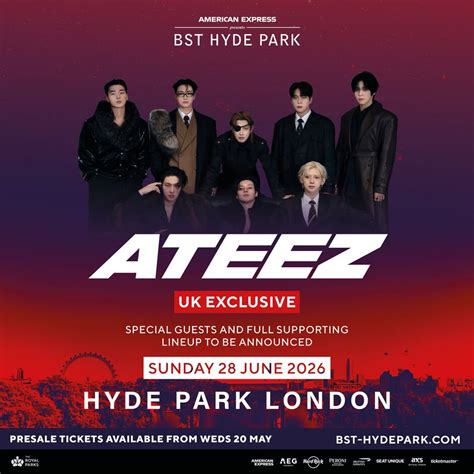 How To Buy Ateez Tickets For Bst Hyde Park Now Music Entertainment