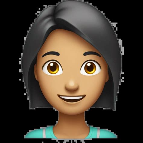 Happy Female Emoji With Wide Sparkling Eyes Raised Eyebrows And A Big