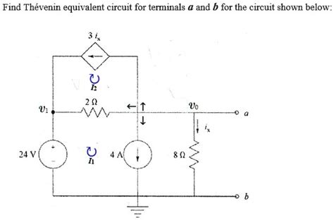 Solved Find Thevenin Equivalent Circuit For Terminals A And B For The