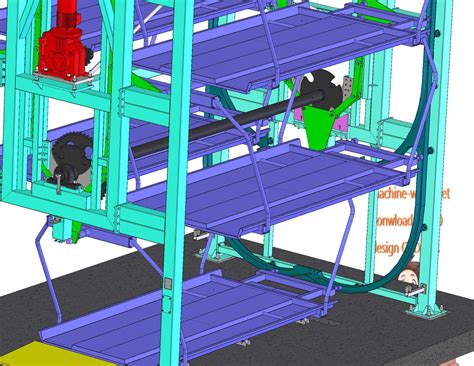 Industrial 3d Model Vertical Rotary Car Parking Machine Machine World