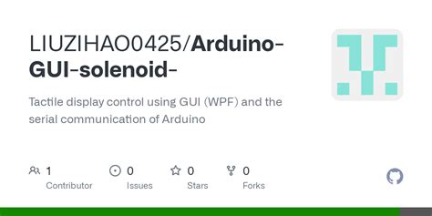Github Liuzihao0425arduino Gui Solenoid Tactile Display Control Using Gui Wpf And The
