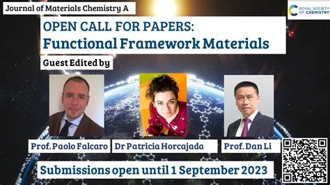 call for papers for functional framework materials themed collection