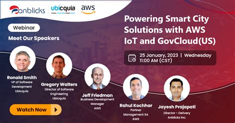 Webinar Powering Smart Cities With AWS IoT GovCloud