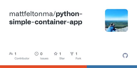 GitHub Mattfeltonma Python Simple Container App