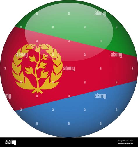 Eritrea 3d Rounded Flag Icon Button Vector Stock Vector Image And Art Alamy