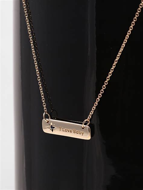 14k 18k 라운드 스틱바 탄생석 베이비 목걸이